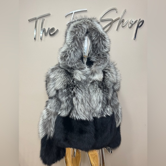 Jackets & Coats | Hooded Silver Fox Fur Coat | Poshmark